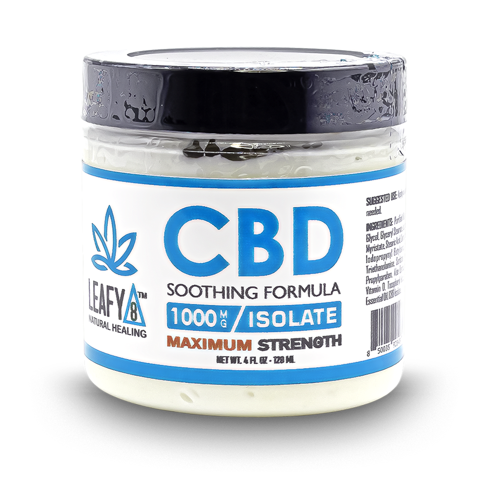 CBD - Topical Cream - Maximum Strength - Leafy8 Delta-8 THC & HHC Brand CBD - Topical Cream - Maximum Strength - Leafy8 Delta-8 THC & HHC Brand